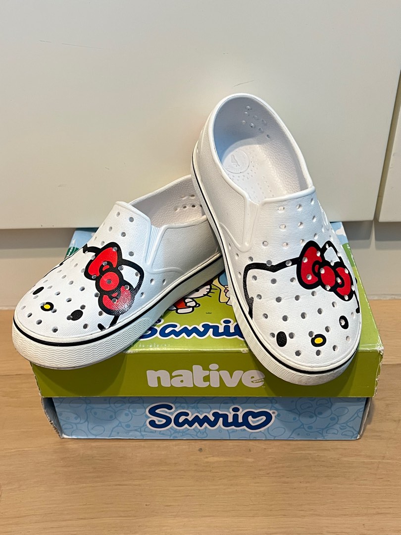 Hello Kitty x Native Shoes, 兒童＆孕婦用品, 嬰兒及小童流行時尚 - Carousell