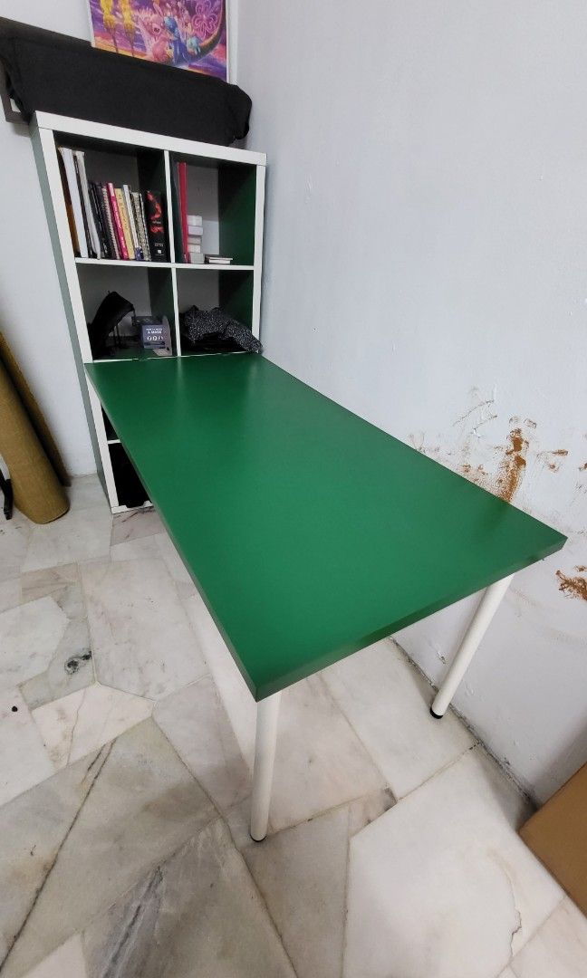 IKEA KALLAX/ TABLE WITH BOOK SHELVES -, Furniture & Home Living ...