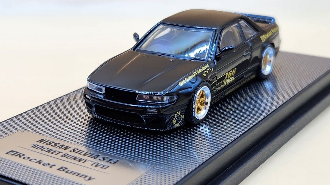 INNO 1/64 NISSAN SILVIA S13 (V1) PANDEM/ROCKET BUNNY BLACK, 興趣及遊戲, 玩具 ...