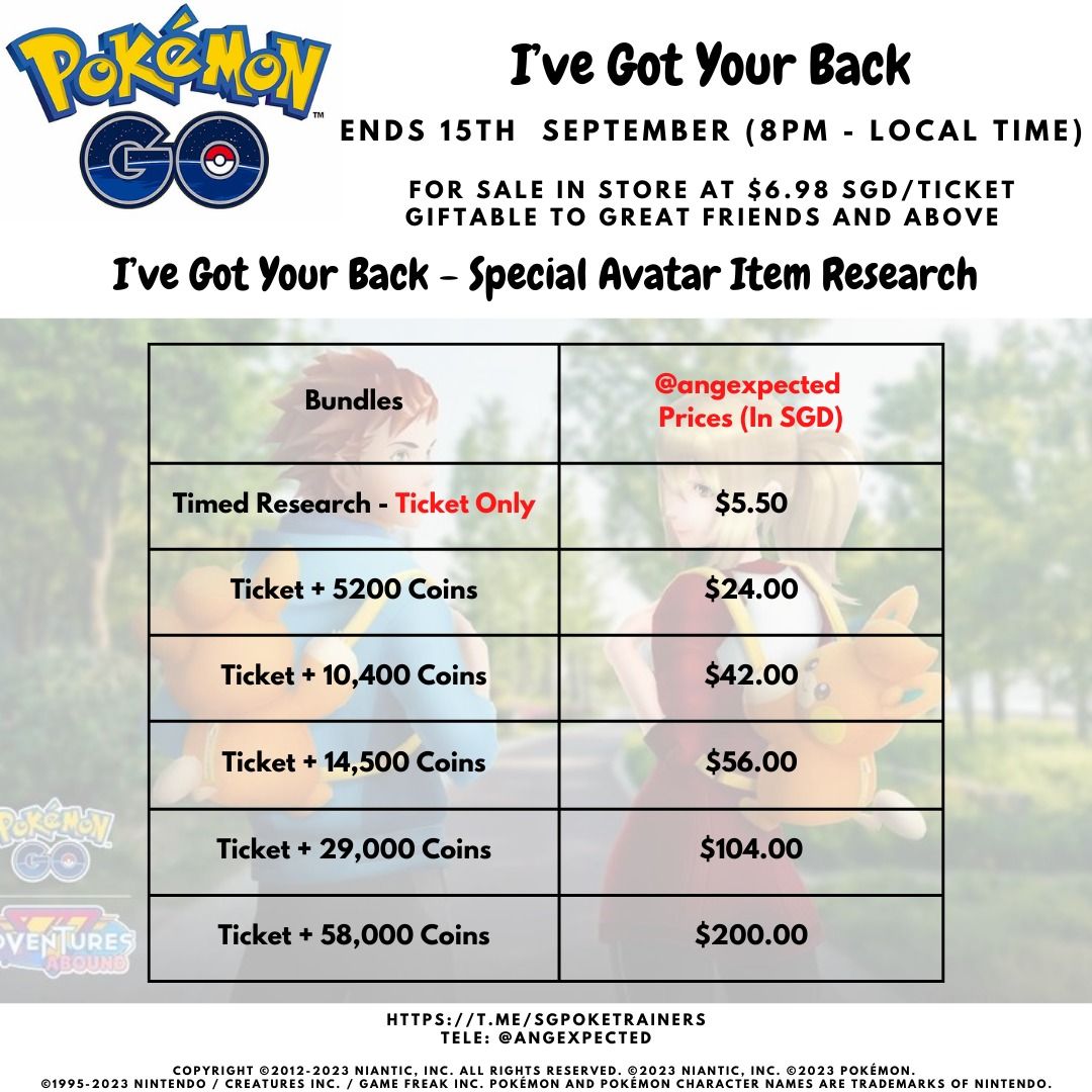 I've got your back special research Pokecoins Pokemon Go Coins, Video ...