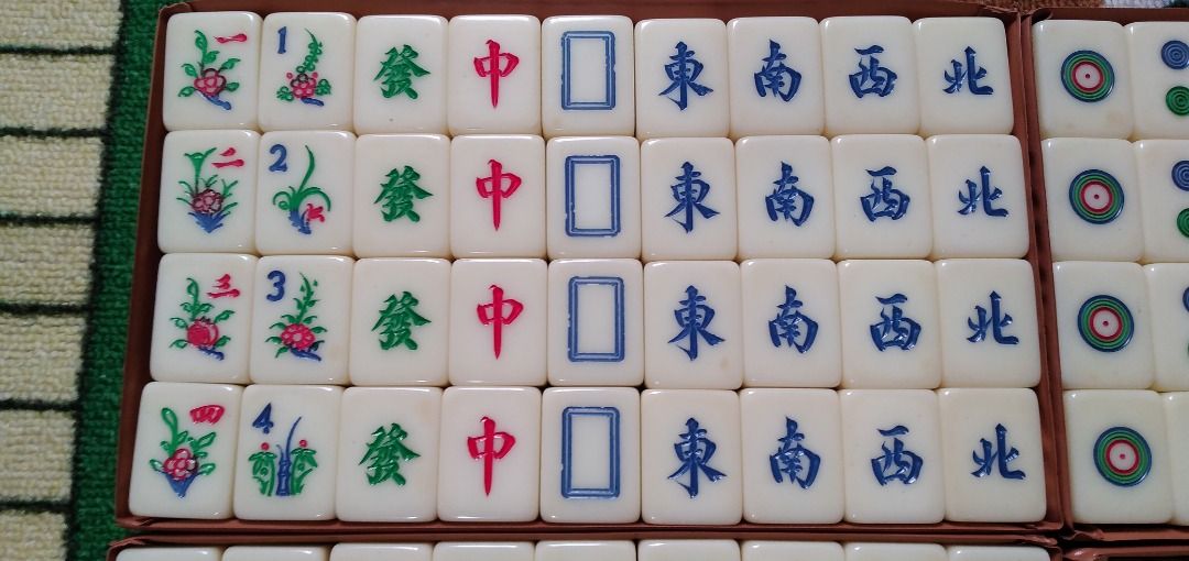 Jade Green Vintage Mahjong, Hobbies & Toys, Toys & Games on Carousell