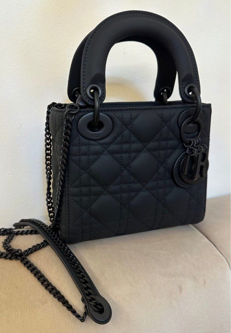 Lady Dior Mini Matte Black, Luxury, Bags & Wallets on Carousell