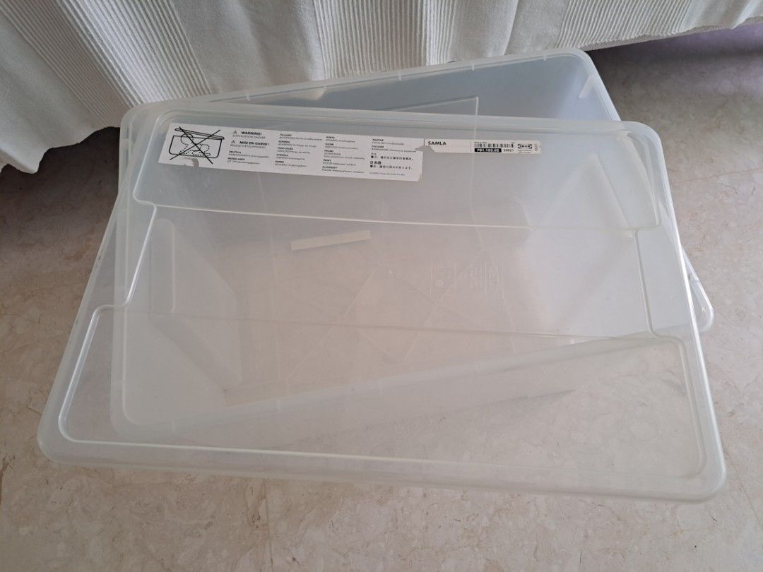 Large IKEA Samla Storage Box With Lid, Furniture & Home Living, Home ...