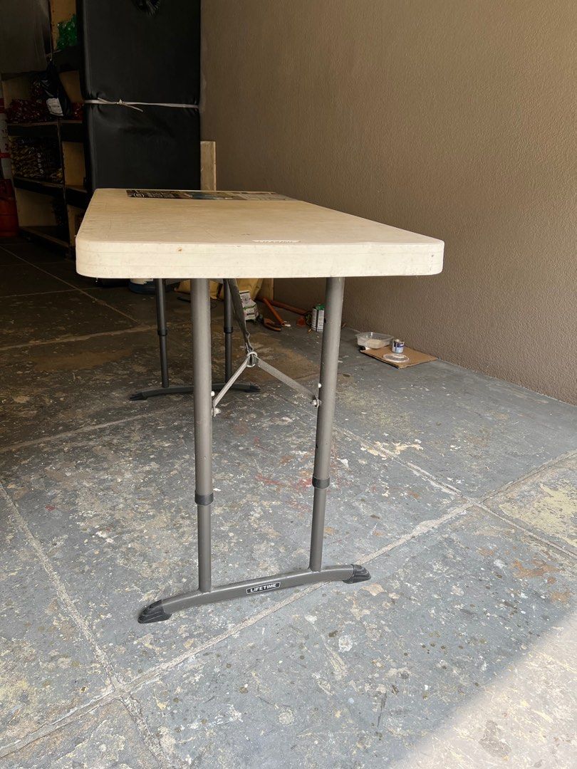 Lifetime Adjustable Height Folding Table - 4 feet by 2 feet, Furniture ...