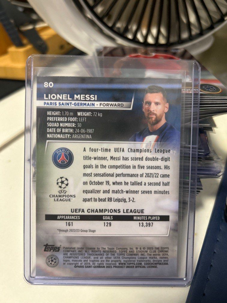 Lionel Messi base - Topps Chrome Stadium 2023, Hobbies & Toys ...