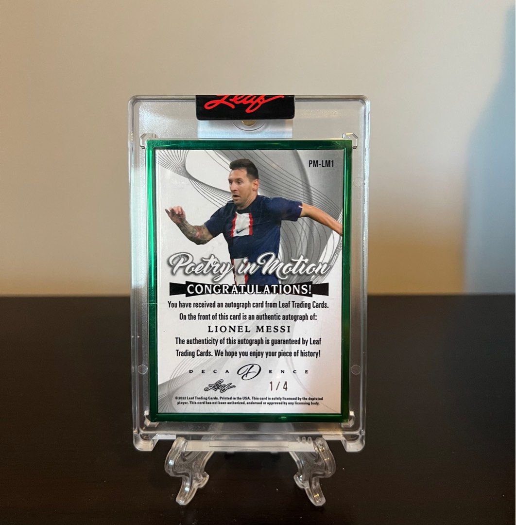Lionel Messi Leaf Decadence Autograph 1/4, Hobbies & Toys, Memorabilia ...