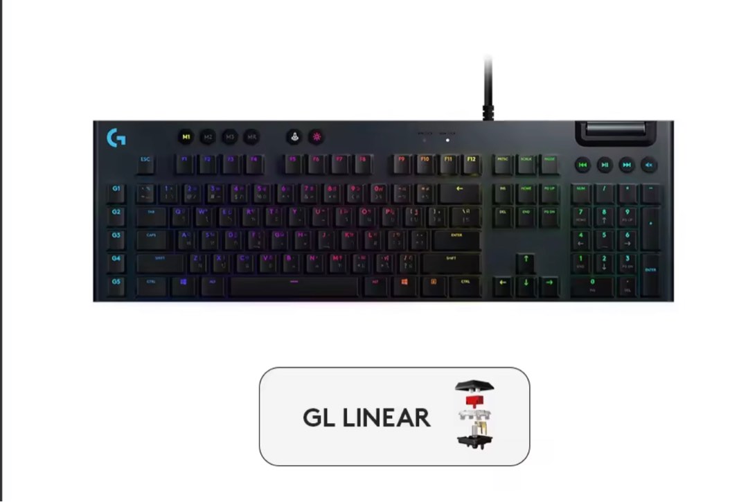 Logitech G813 Lightsync RGB Mechanical Gaming Keyboard with Low Profile ...