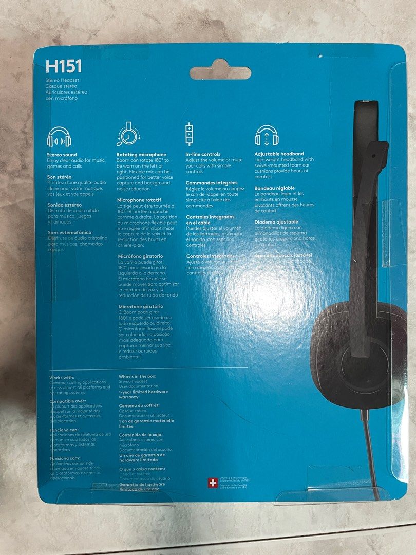 LOGITECH H151 Stereo Headset Black, Audio, Headphones & Headsets on ...