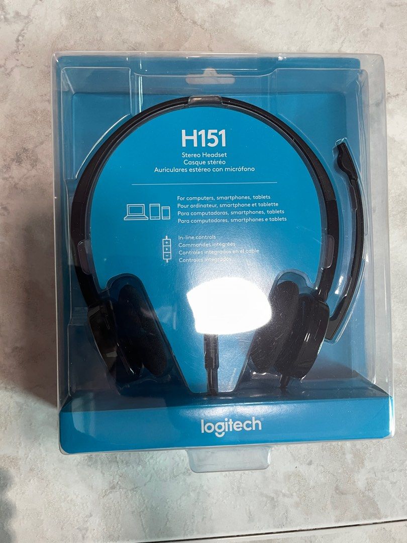 LOGITECH H151 Stereo Headset Black, Audio, Headphones & Headsets on ...