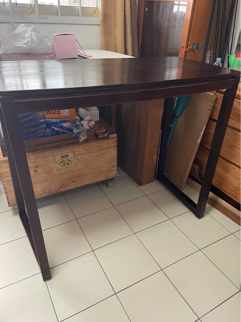 Dark brown Restaurant 60cm wide Bar table 120/60/102cm free Delivery ...