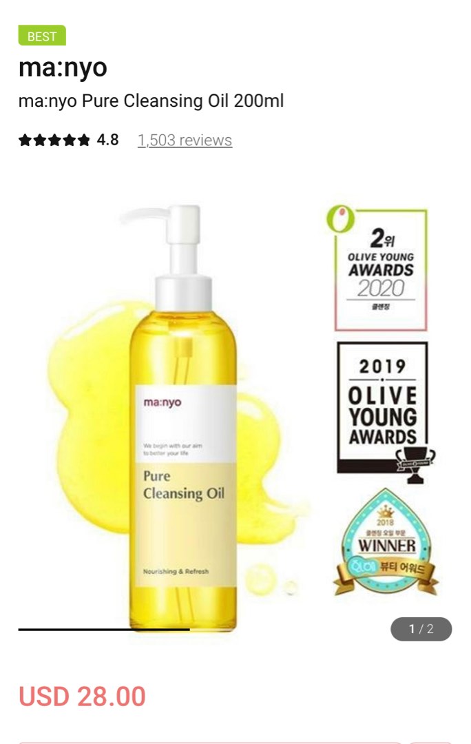 Manyo Cleansing Oil 300ml, Beauty & Personal Care, Face, Face Care on ...