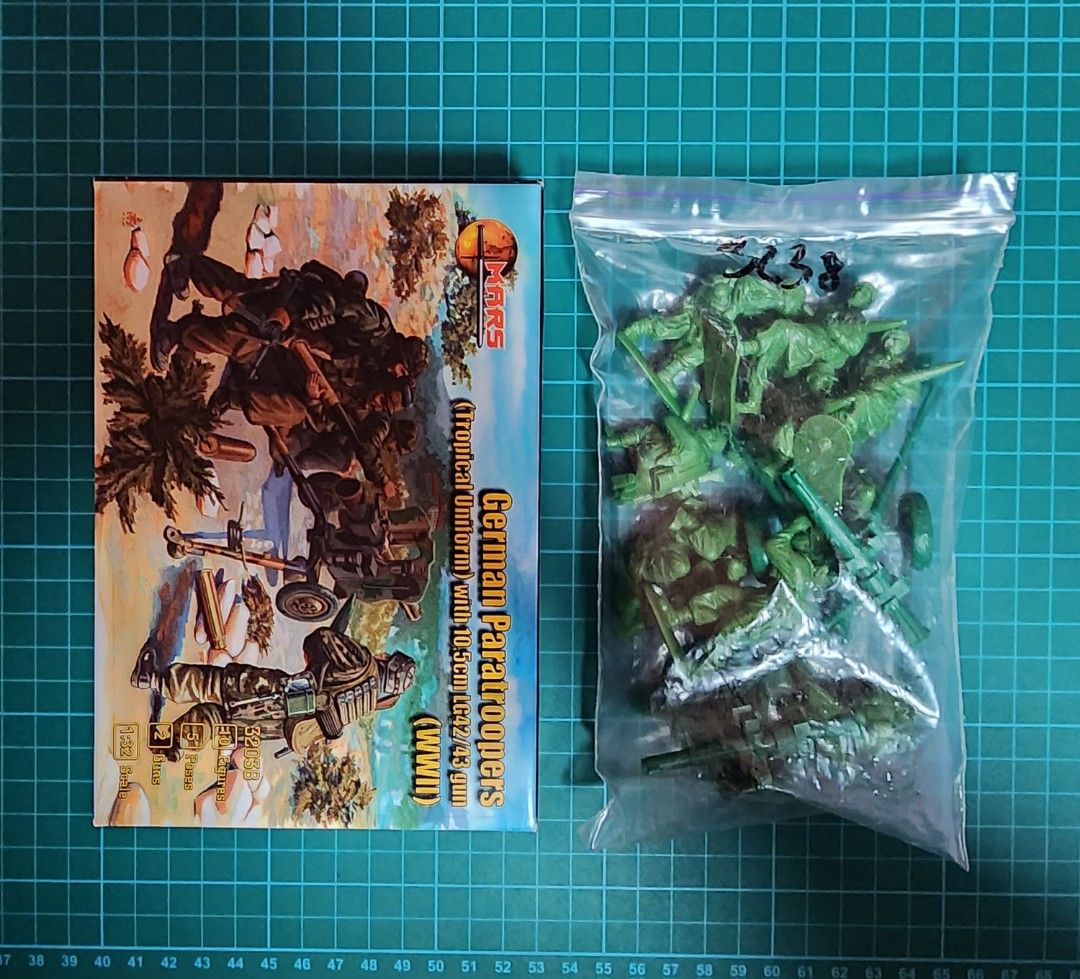 MARS WW2 German Army Paratroopers (Tropical Uniform) with 10.5cm LG42 ...