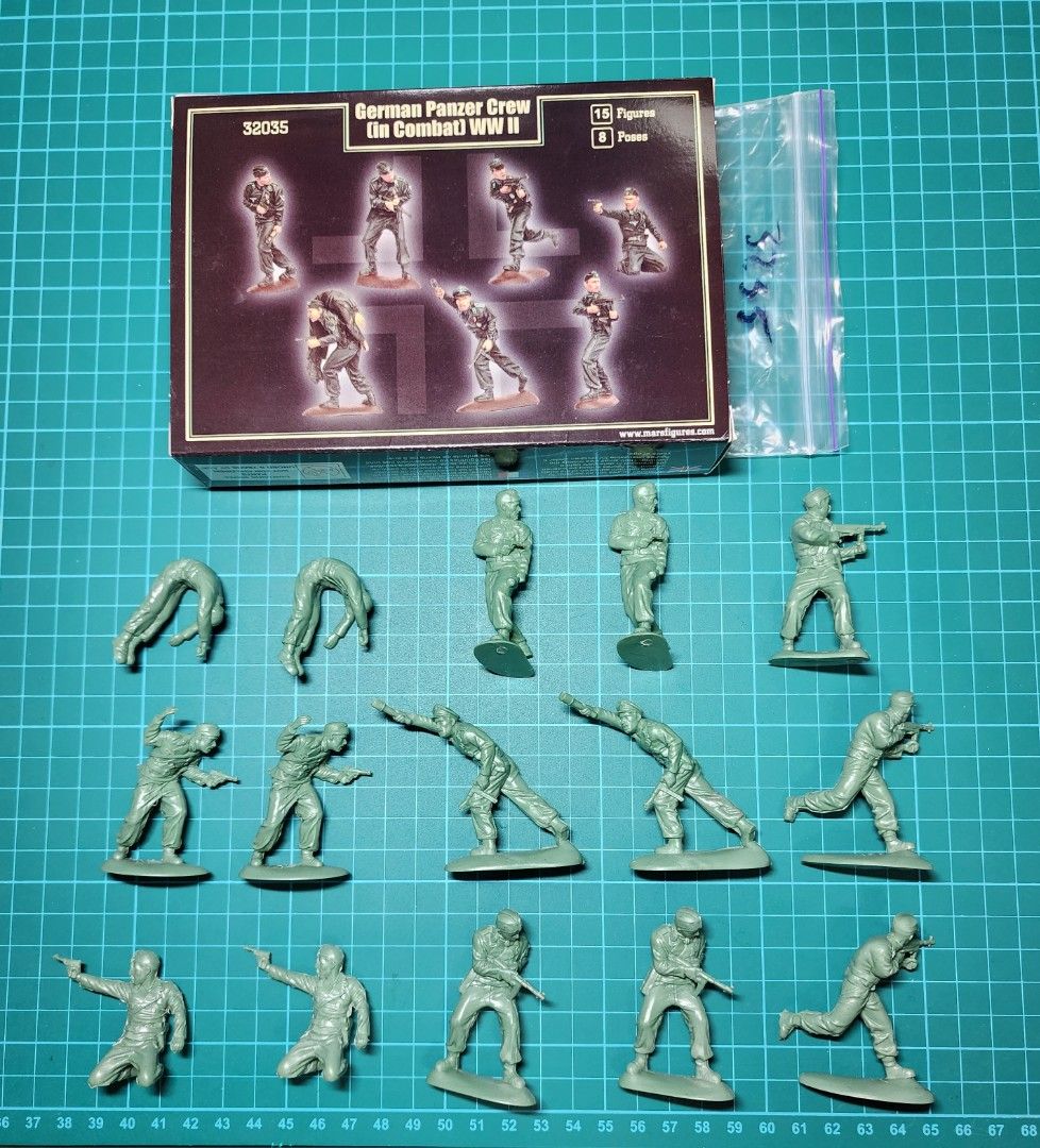 MARS WW2 German Army Panzar Tank Crew (In Combat) 32035 Plastic Toy ...