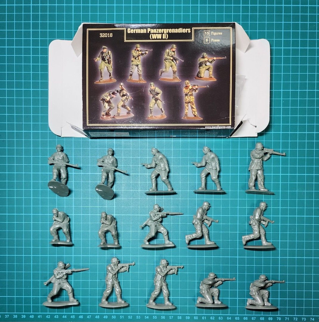 MARS WW2 German Army Panzergrenadiers Infantry Plastic Toy Soldiers 1: ...