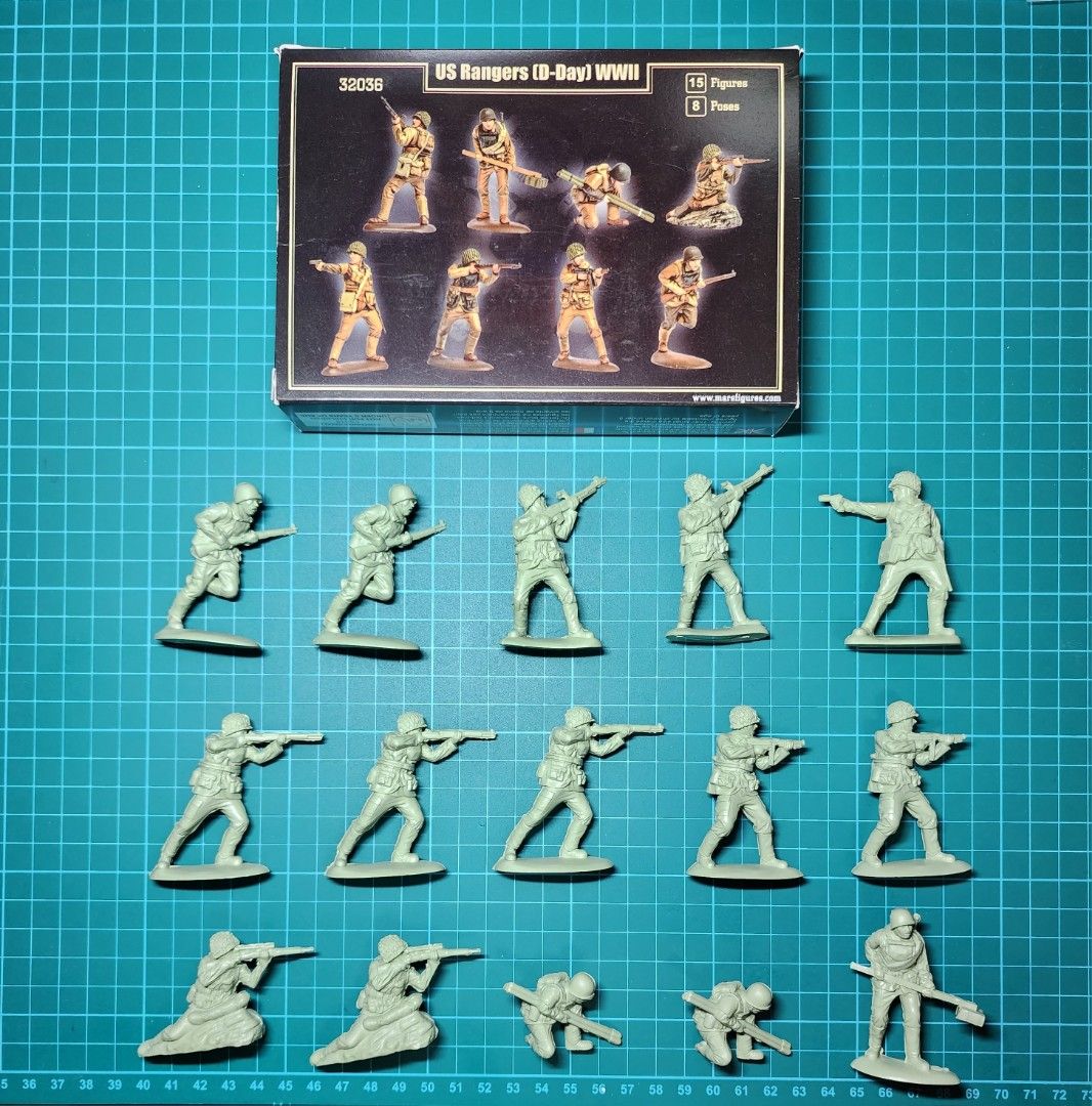 MARS WW2 U.S. Army Rangers D-Day Plastic Toy Soldiers 1:32 (Made in ...