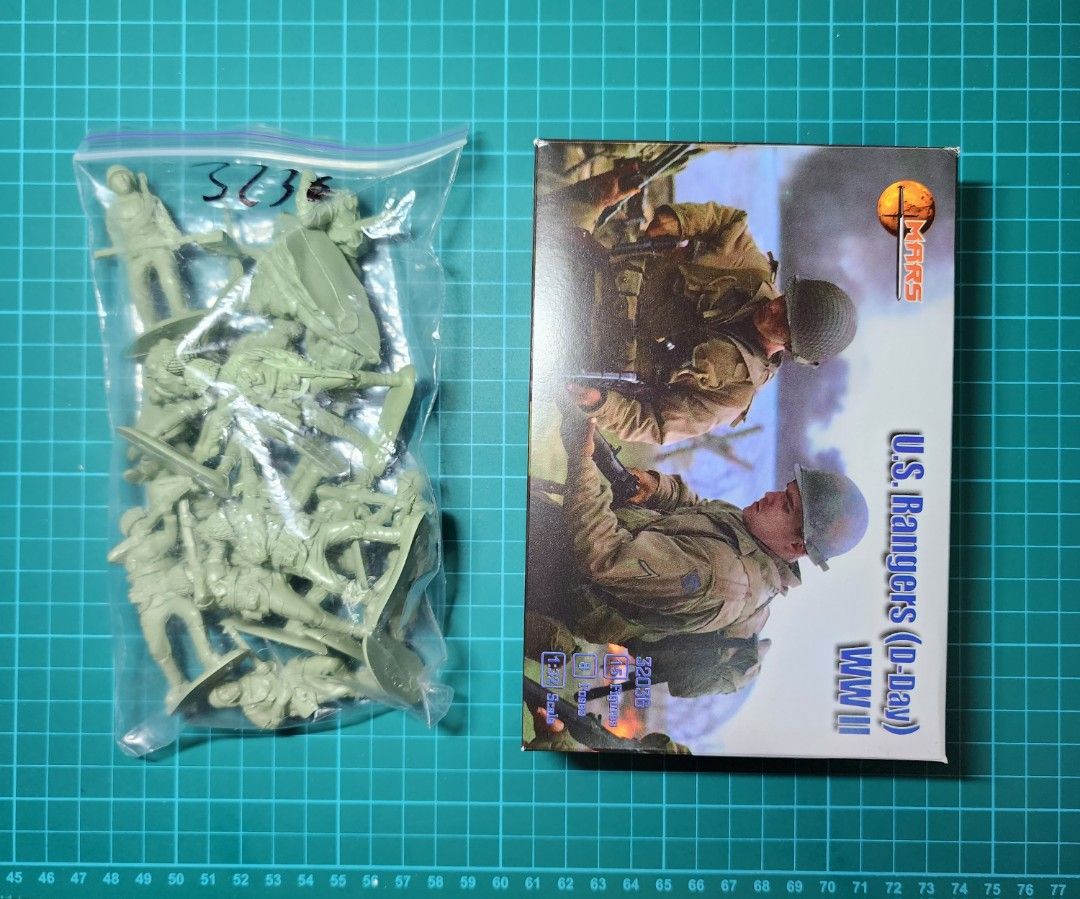 MARS WW2 U.S. Army Rangers D-Day Plastic Toy Soldiers 1:32 (Made in ...