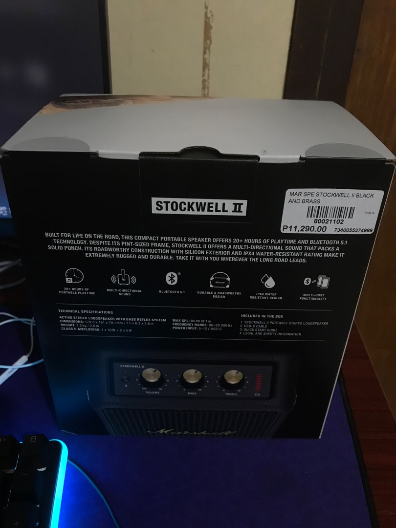 Marshall Stockwell 2, Audio, Soundbars, Speakers & Amplifiers on Carousell