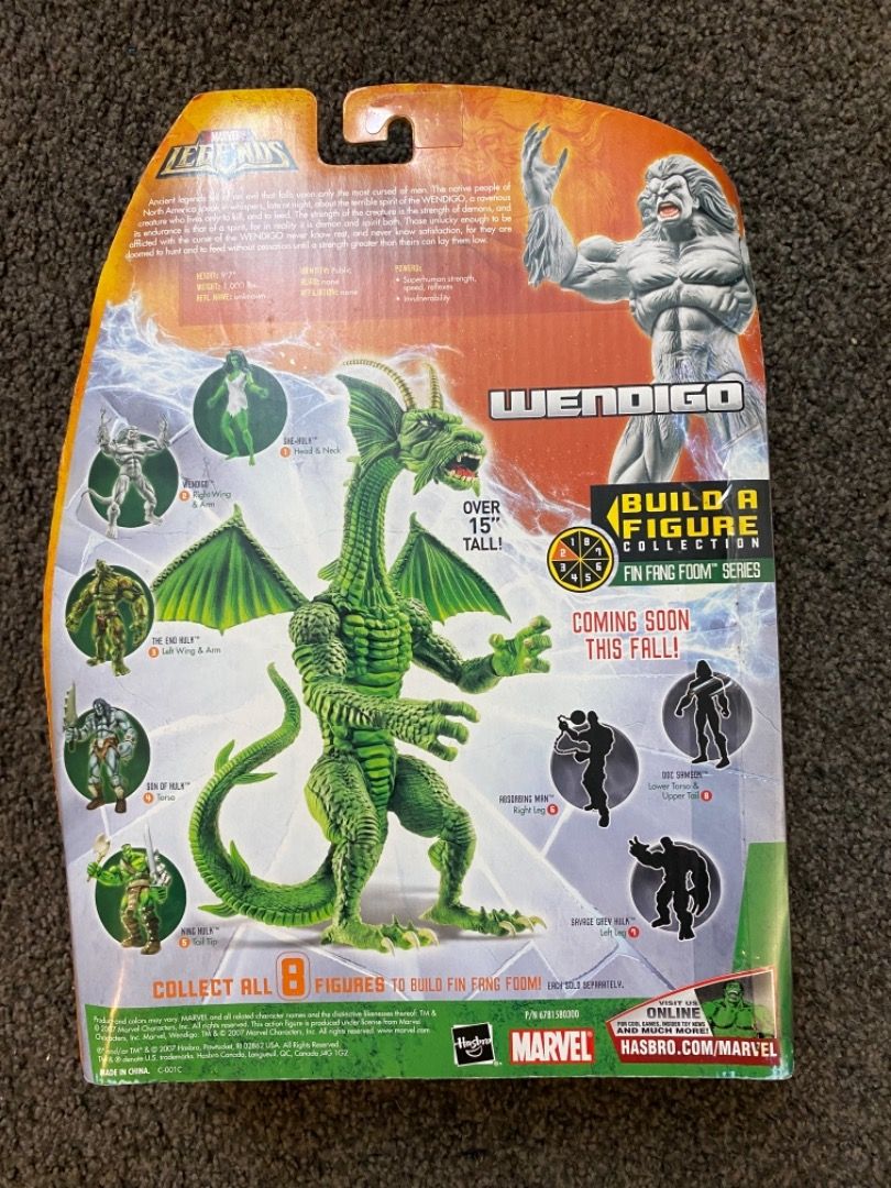 Marvel legends Wendigo Fin Fang Goom Action Figure Hulk, 興趣及遊戲, 玩具 & 遊戲 ...