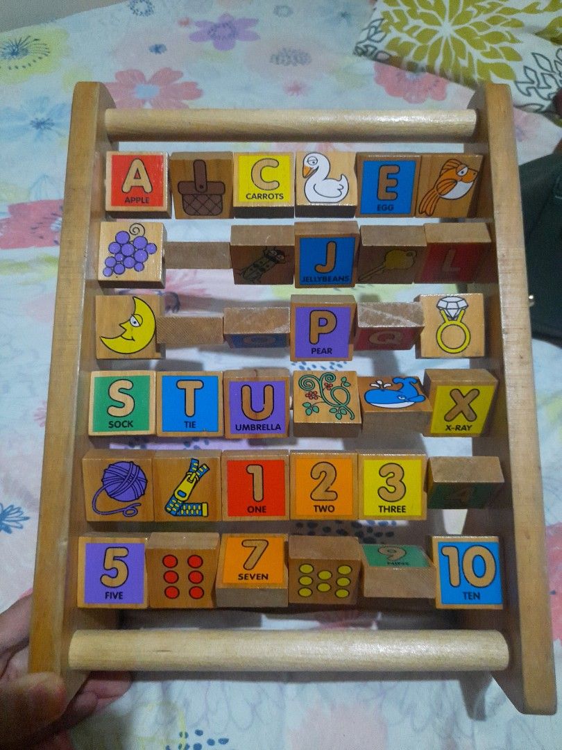 Melissa & Doug ABC-123 Abacus puzzle educational toy for toddlers ...