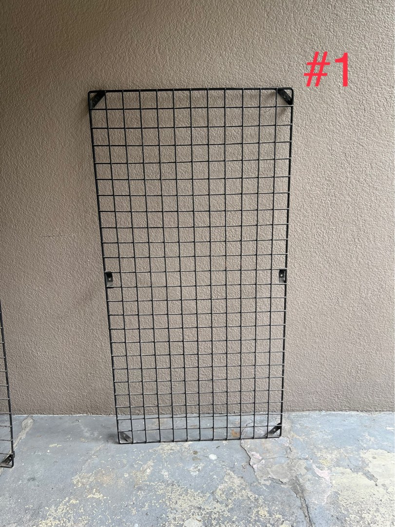 Metal Wire Mesh Panel - Black Thick Coated Wall or Divider Grid for ...