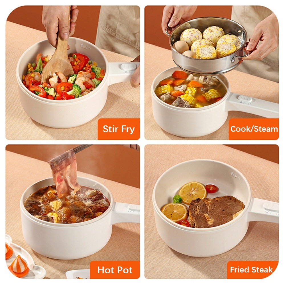 Mini Electric Cooker Multi Function Frying Pan Student Dorm Hotpot ...