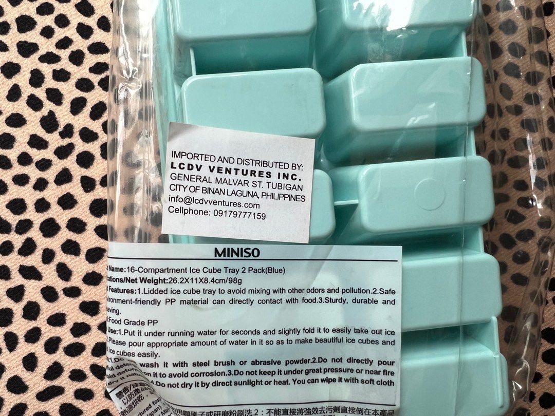 Miniso Ice Cube Tray (16-Compartment with cover), Furniture & Home ...