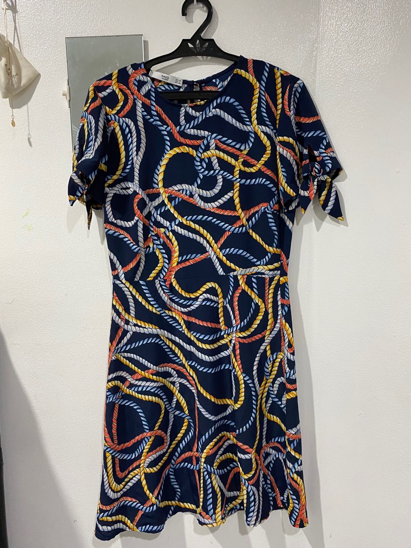 MNG Navy Blue Dress, Women's Fashion, Dresses & Sets, Dresses on Carousell