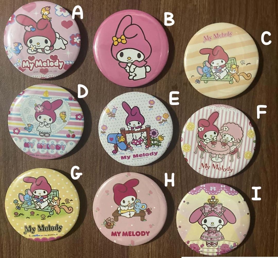 My Melody Button Pin Badge, Hobbies & Toys, Stationary & Craft, Craft ...