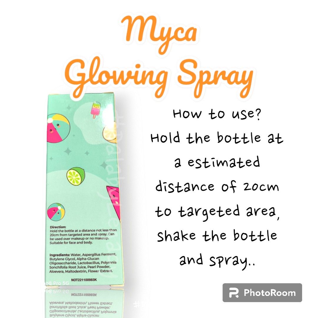 Myca Glowing Spray, Beauty & Personal Care, Face, Makeup on Carousell