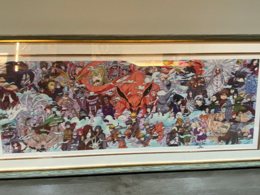 Naruto picture/drawing with a frame, Furniture & Home Living, Home ...