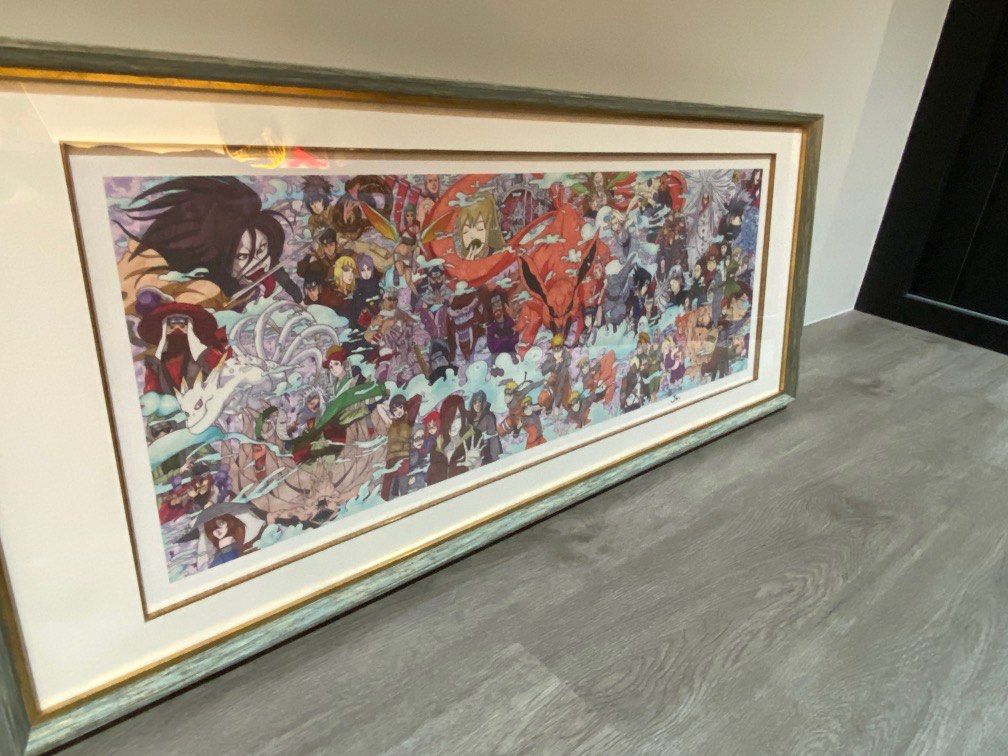 Naruto picture/drawing with a frame, Furniture & Home Living, Home ...