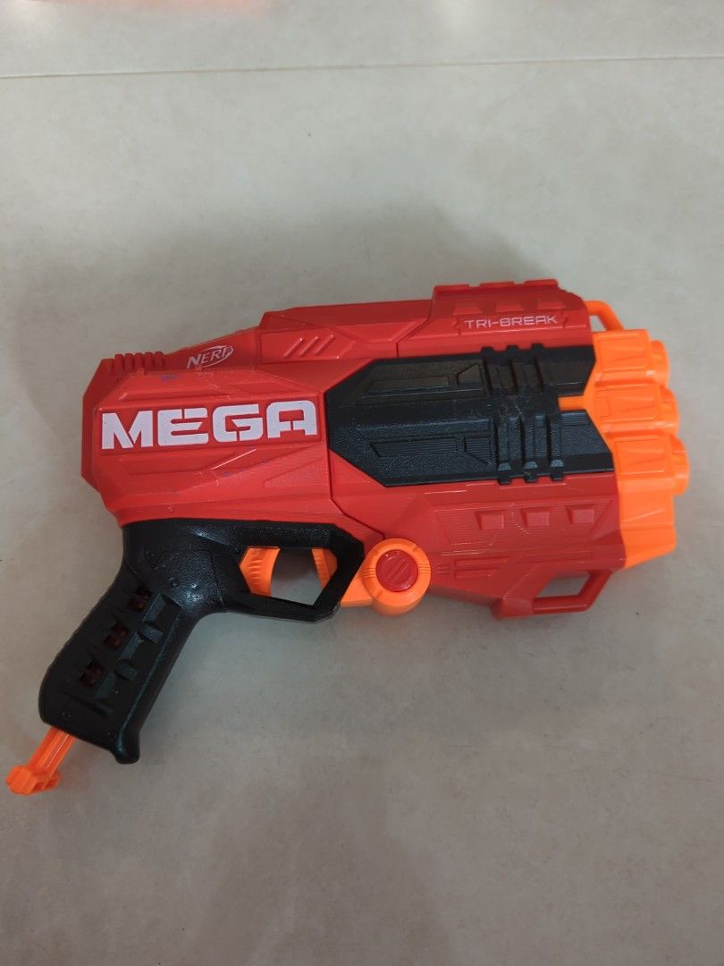 Nerf Gun Mega Tri-Break, Hobbies & Toys, Toys & Games on Carousell