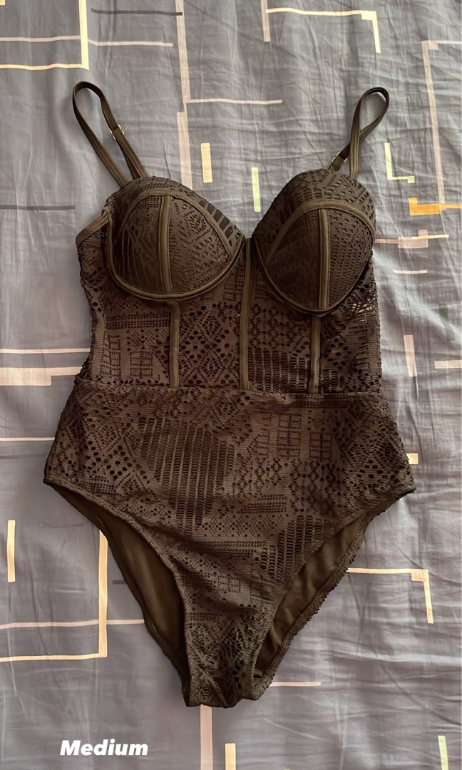 Net One Piece Swimsuit, Women's Fashion, Swimwear, Bikinis & Swimsuits ...