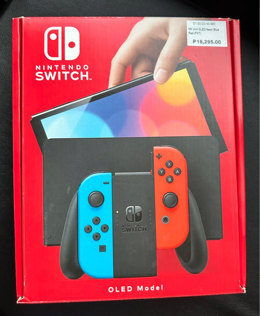 Nintendo Switch Oled Neon Red and Blue, Video Gaming, Video Game ...