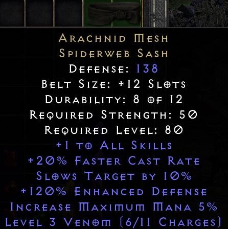 (Non-Ladder) Perfect Arachnid Mesh(120% ed). D2R, Video Gaming, Gaming ...