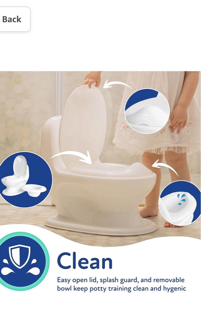 Nuby My Real Potty Training Toilet with Life-Like Flush Button & Sound ...