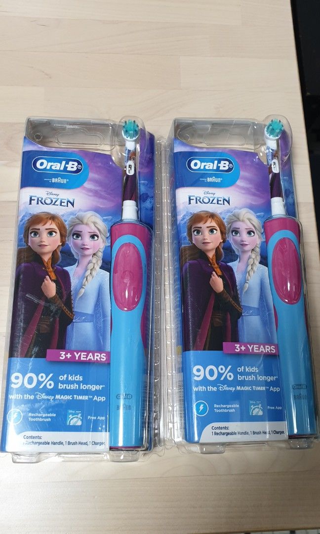 Oral-B Disney Frozen Kids Rechargeable Toothbrush, Beauty & Personal ...