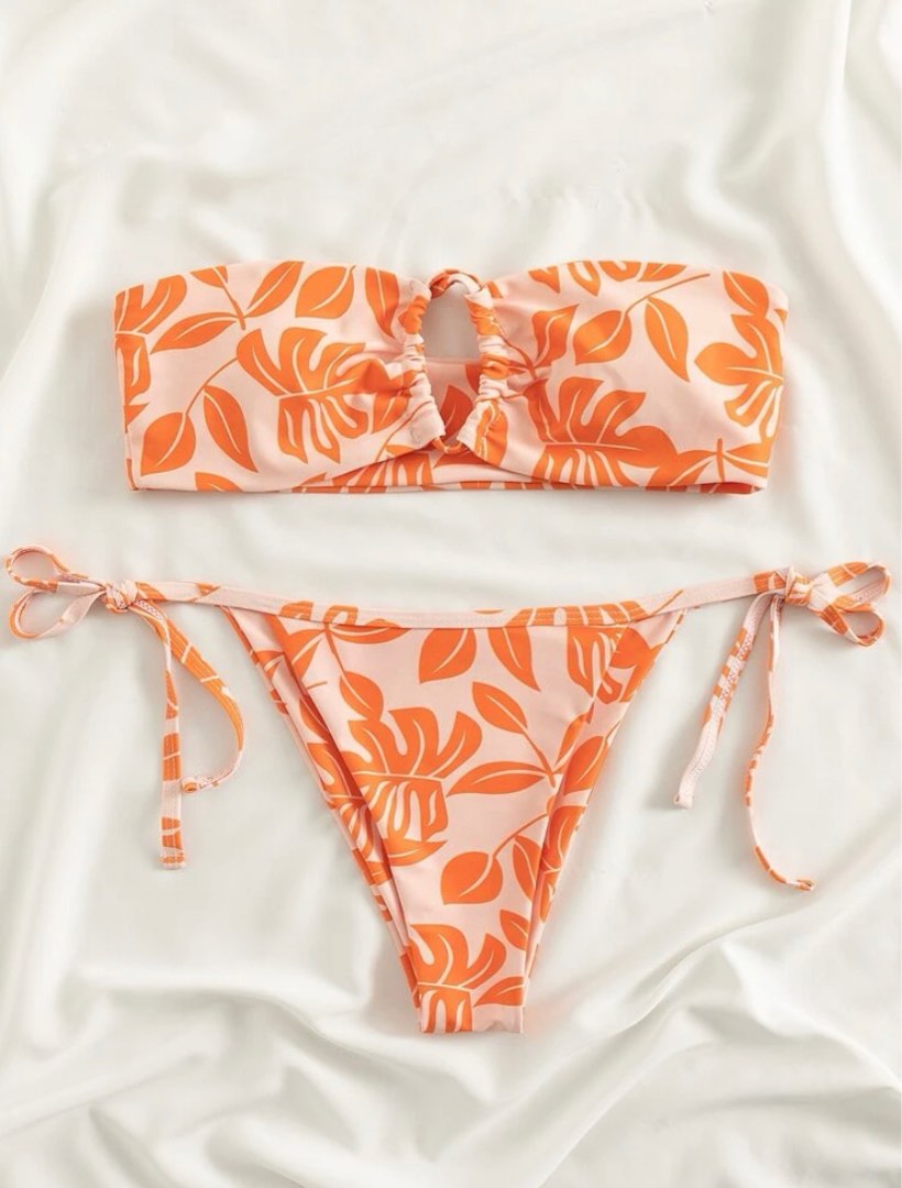 Orange Two Piece Bikini, Women's Fashion, Swimwear, Bikinis & Swimsuits ...