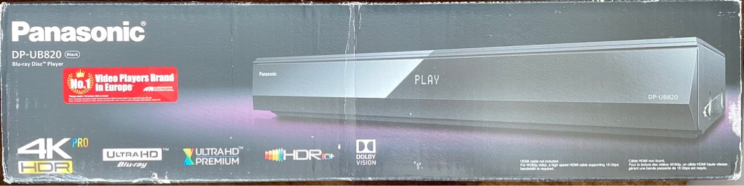 Panasonic DP-UB820 4K Ultra HD Blu-Ray Player, TV & Home Appliances, TV ...