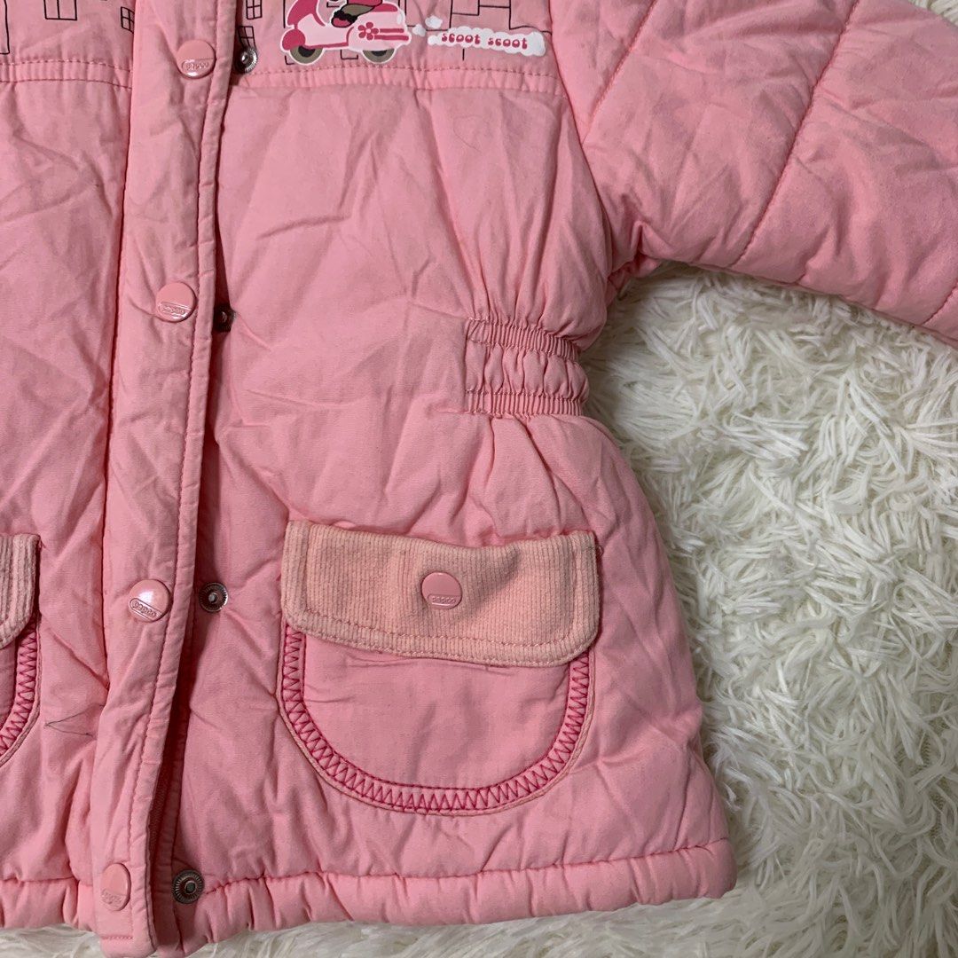 !SALE! PEPCO Pink Winter Puffer Long Jacket with detachable hood for ...