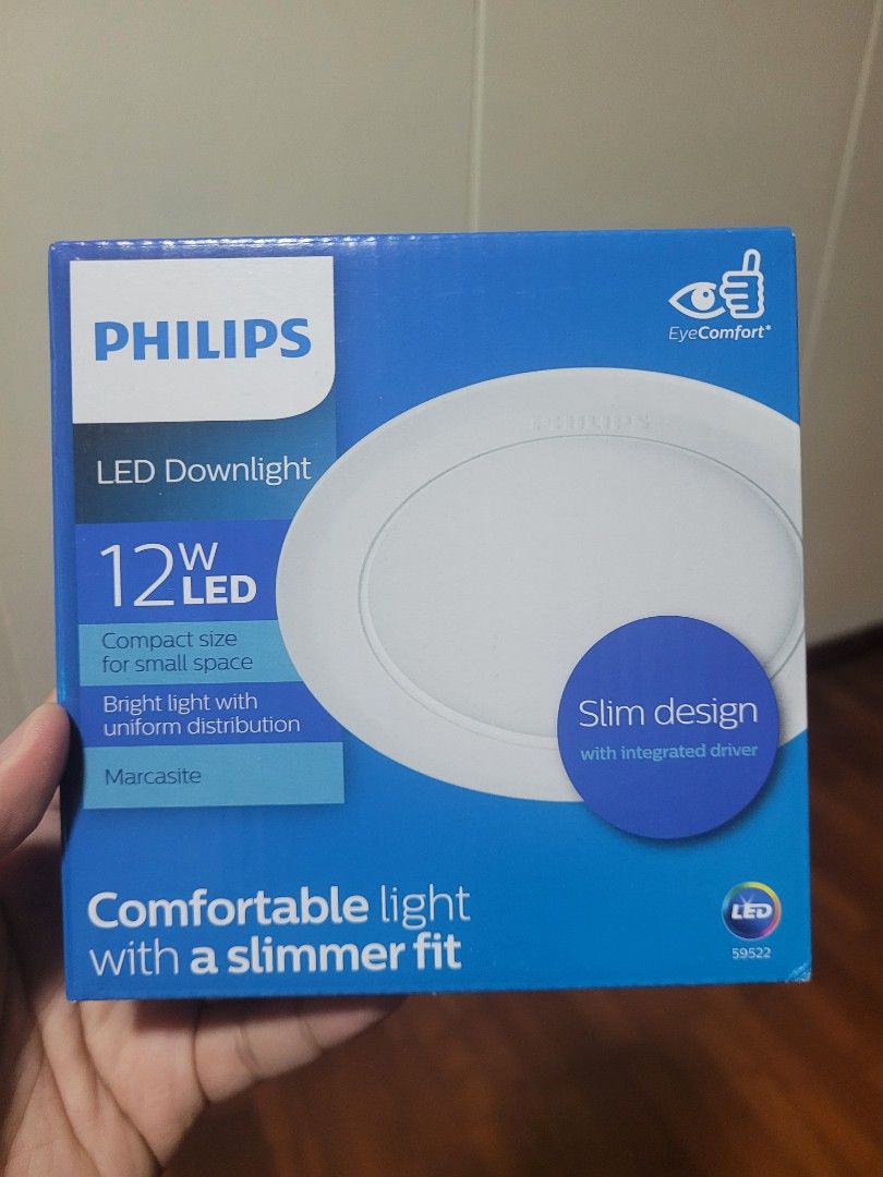 Philips 12W LED Downlight, Furniture & Home Living, Lighting & Fans ...