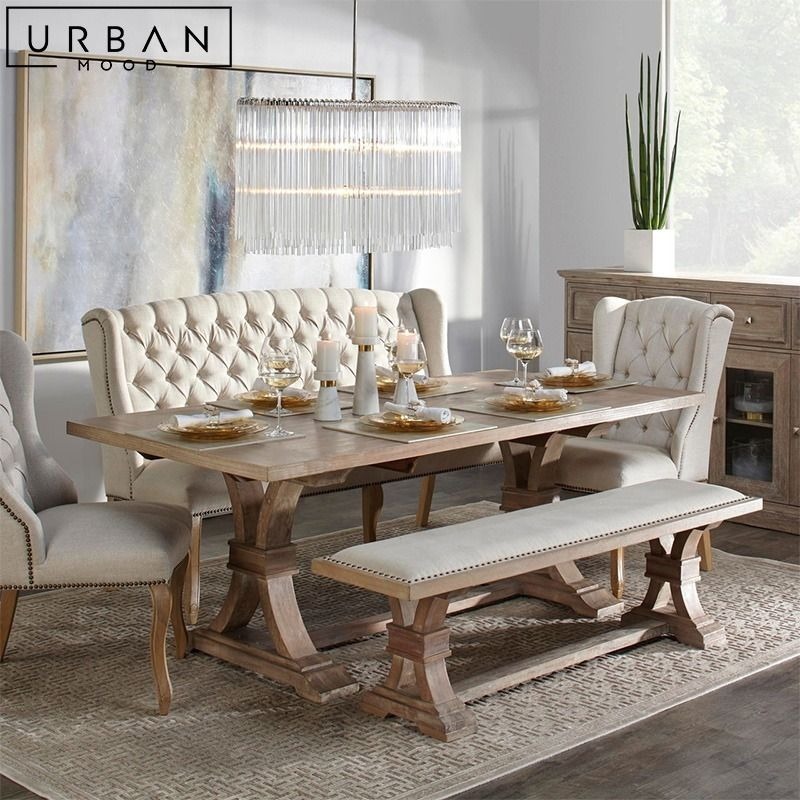 PIER Vintage Solid Wood Dining Table, Furniture & Home Living, Furniture, Tables & Sets on Carousell