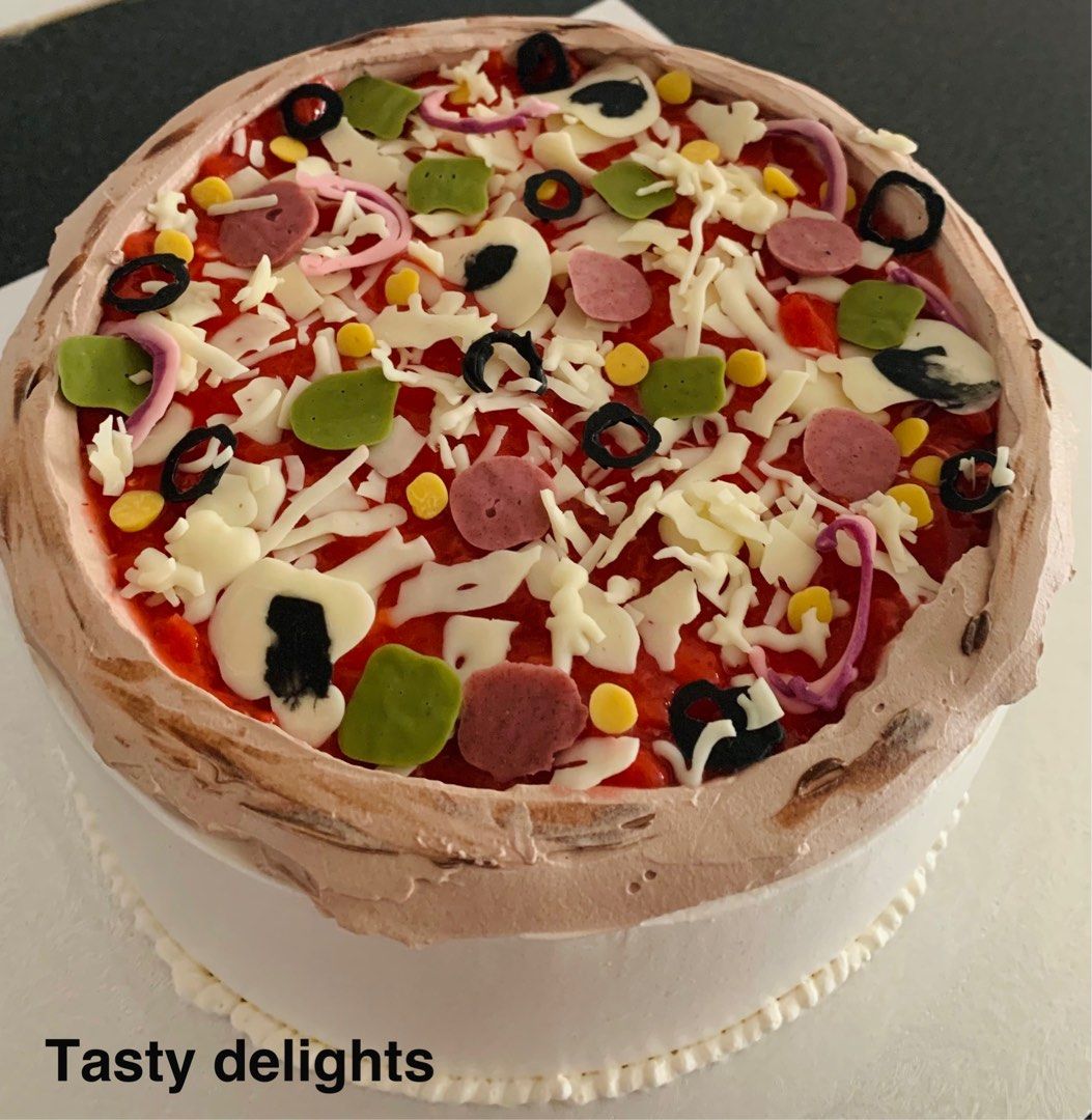 Pizza Cake,Pizza Theme Cake,Chocolate Cake,Customised Cakes,Customized ...