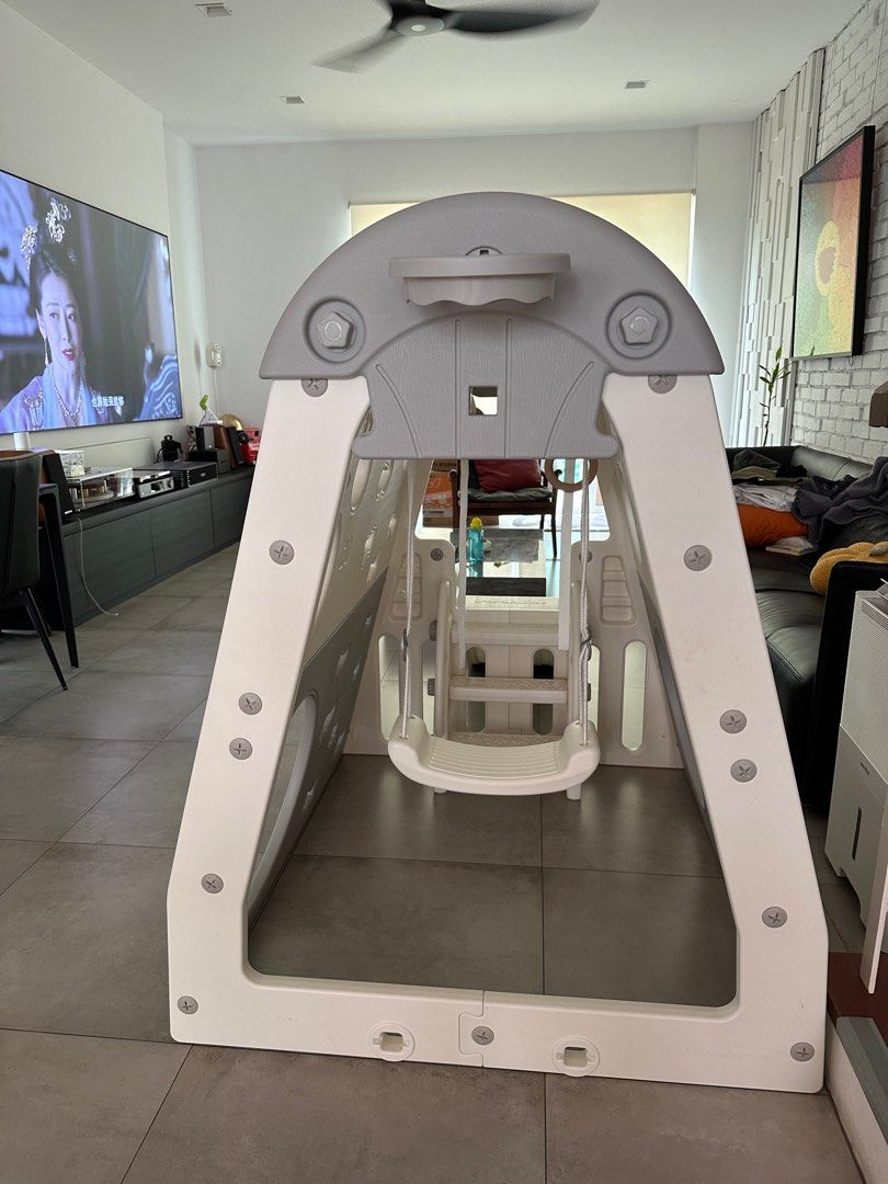 Play slide + swing + mini rock climber, Babies & Kids, Infant Playtime ...