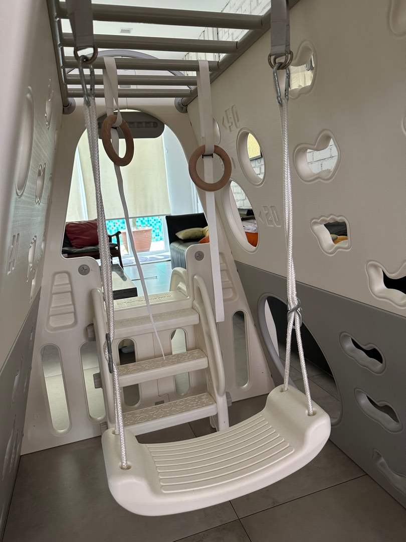 Play slide + swing + mini rock climber, Babies & Kids, Infant Playtime ...