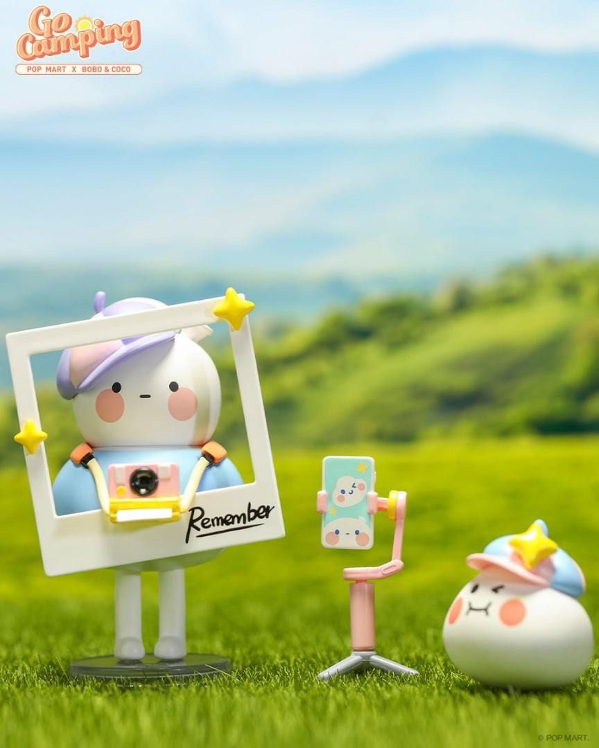 Popmart Bobo & Coco Go Camping Series Taking a Picture, Hobbies & Toys ...