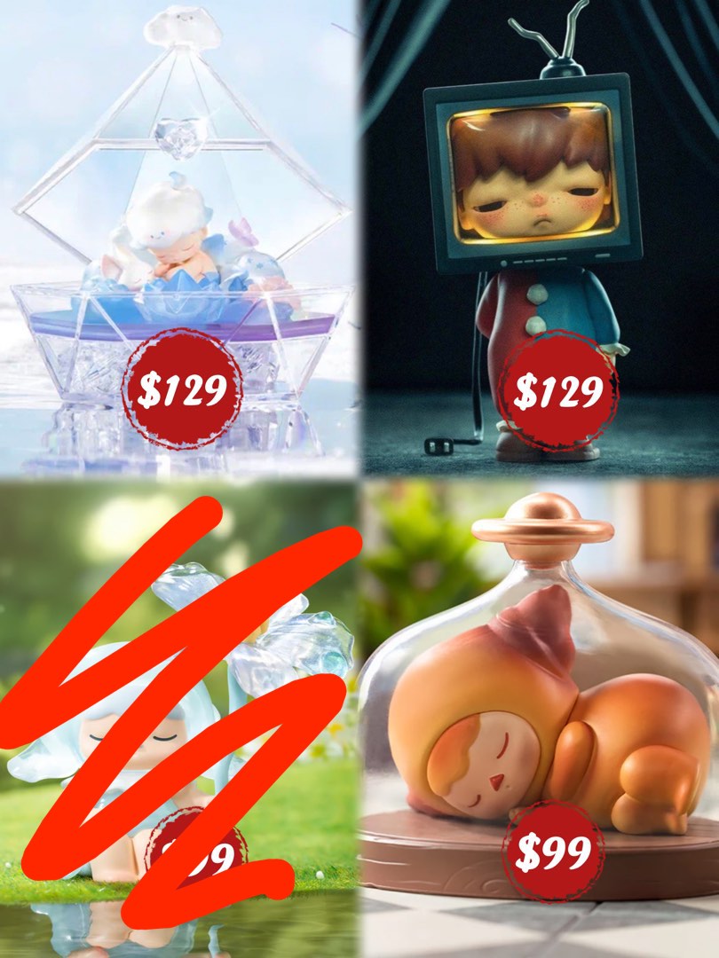 Popmart Wishes At Your Fingertips Ring Box / Hirono Mime / Pucky Rabbit ...