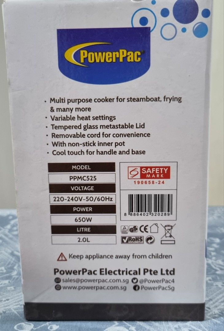 Power Pac Multi cooker 2.0L, TV & Home Appliances, Kitchen Appliances ...