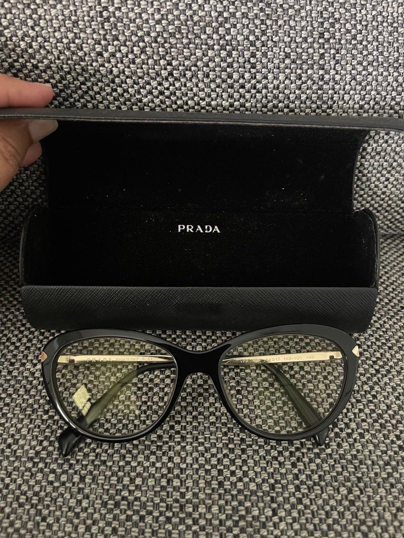 PRADA spectacle - Black with gold finishing, Women's Fashion, Watches ...