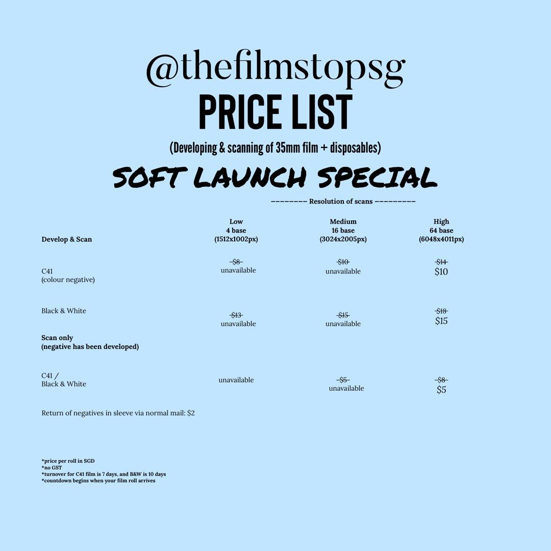 *PROMO* 135 35mm Develop and Scan for C41 Color Negative Black and ...